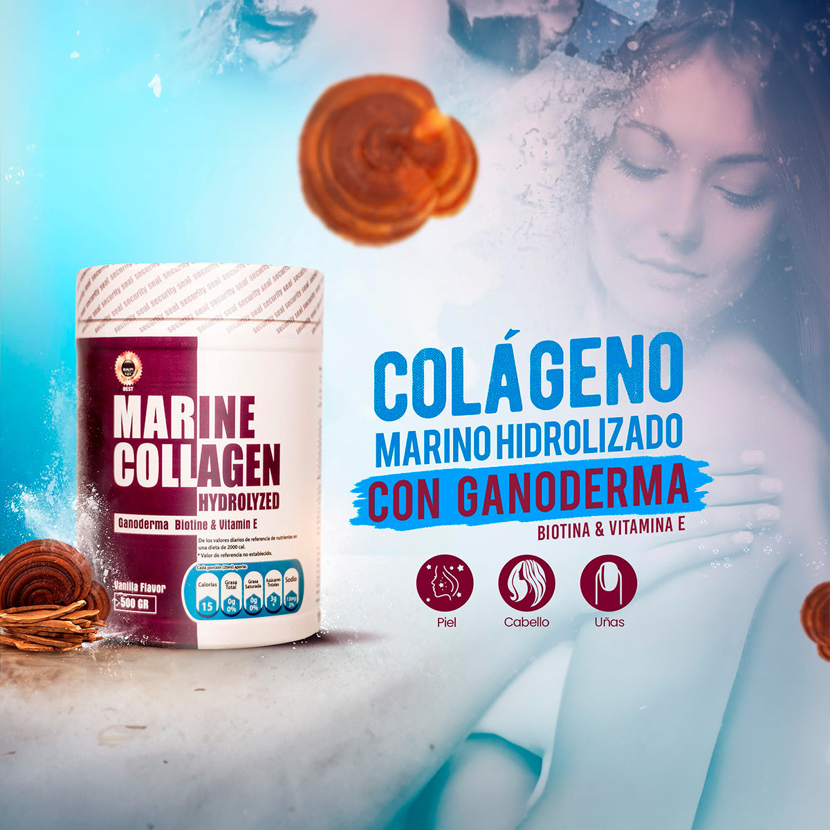 Colágeno Marino Hidrolizado con Ganoderma – Tiendas maka